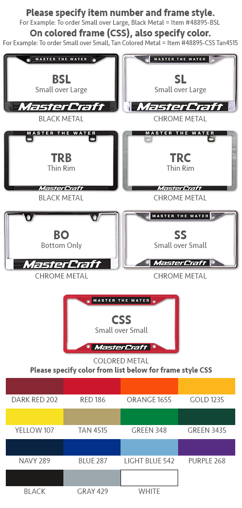 Metal License Plate Frame with Acrylic Insert - LarLu