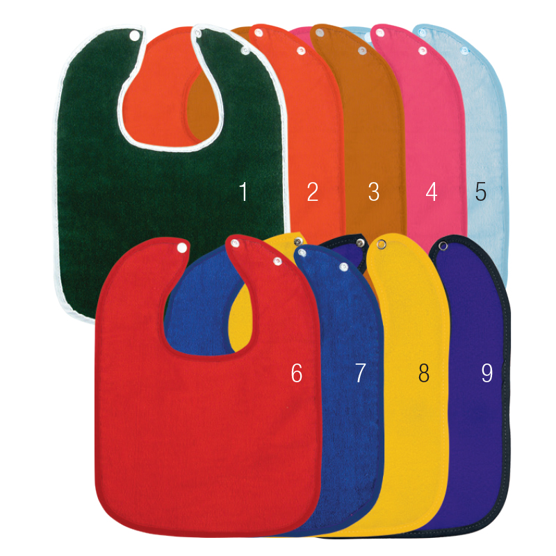 Colored Snap Baby Bib - LarLu