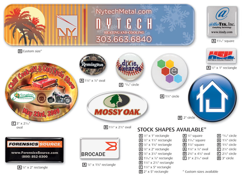 up to 6 Sq. In. Domed Decal - LarLu