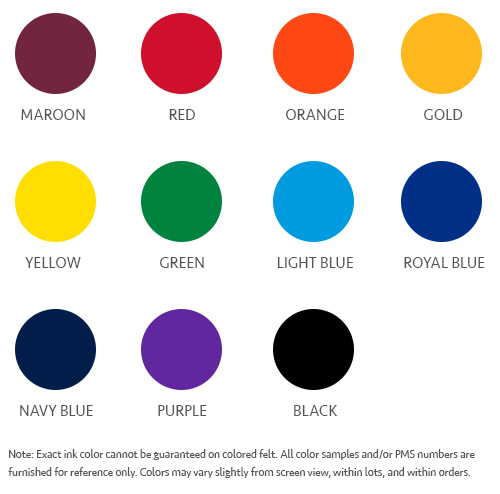 4" x 10" Colored Felt Pennant - LarLu